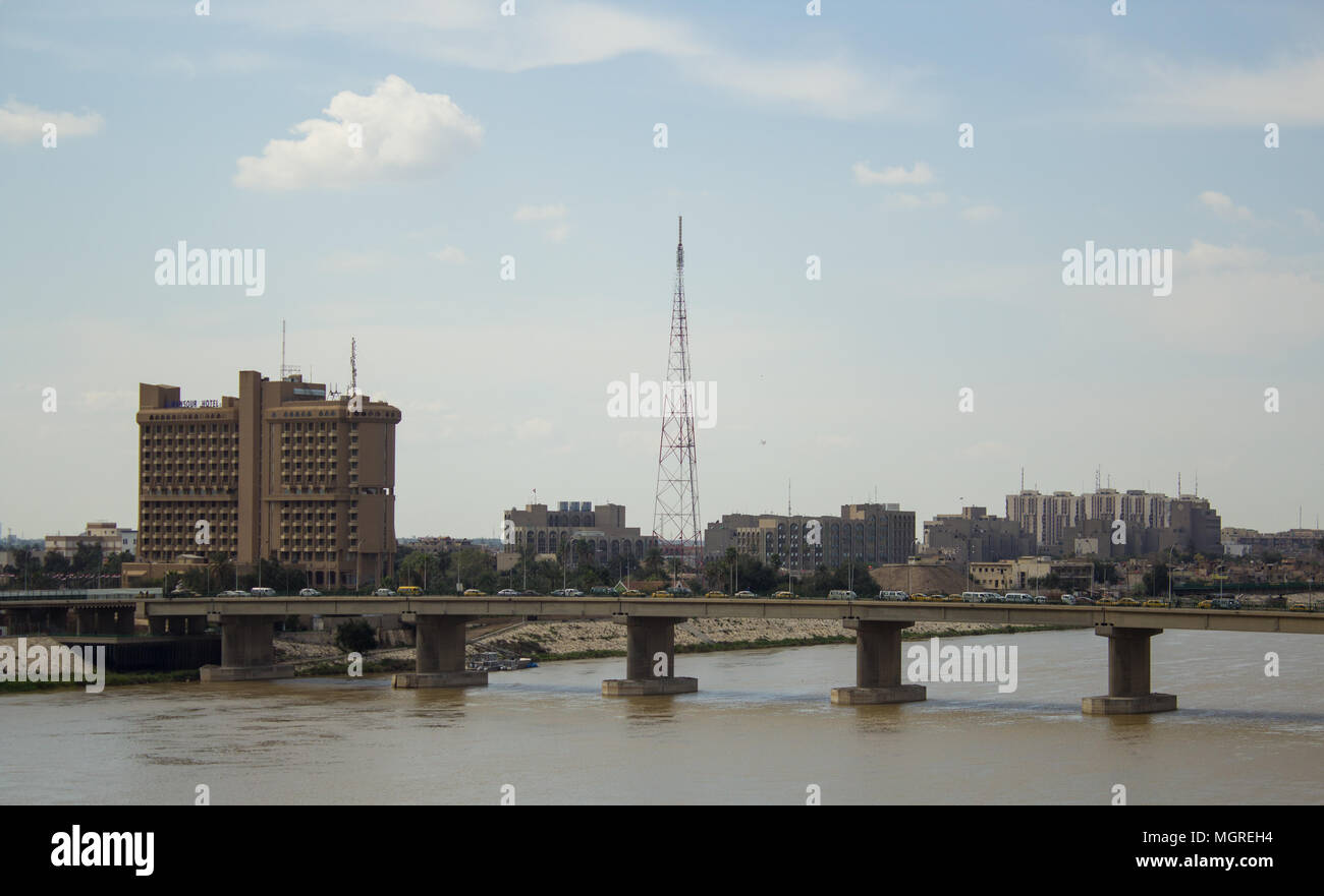 picture for tigris river in Baghdad city capital of Iraq country, and ...
