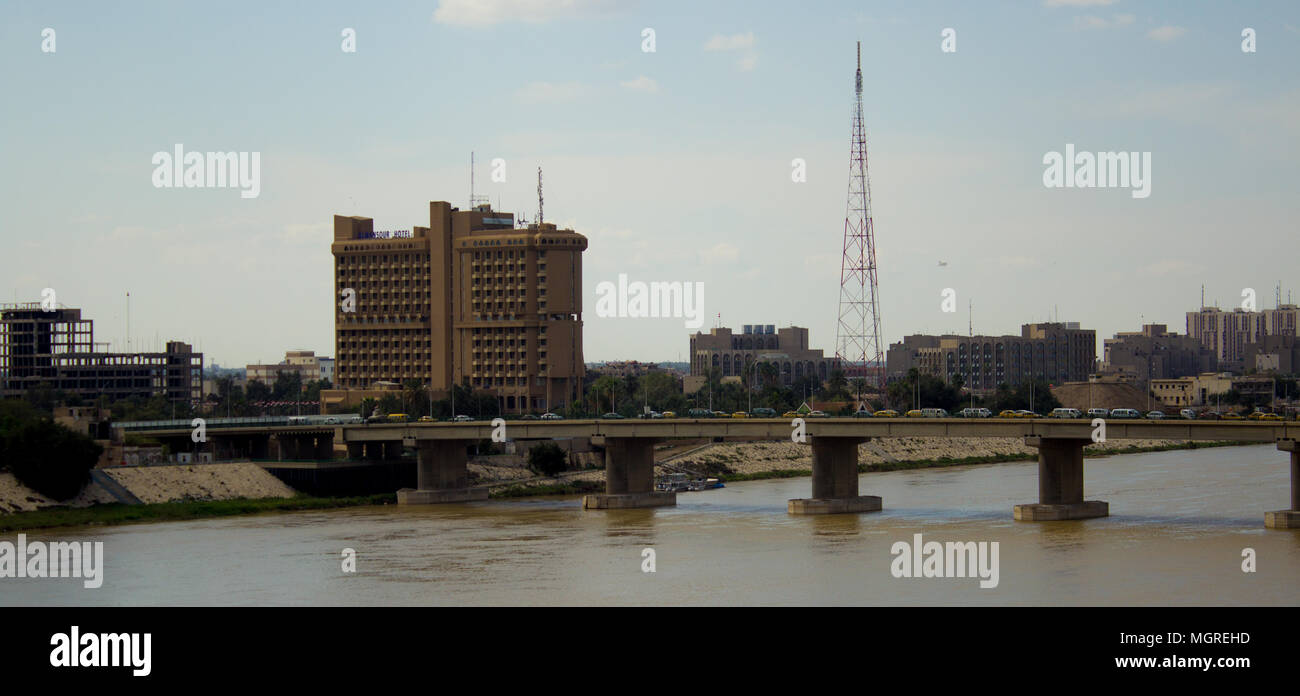 picture for tigris river in Baghdad city capital of Iraq country, and ...