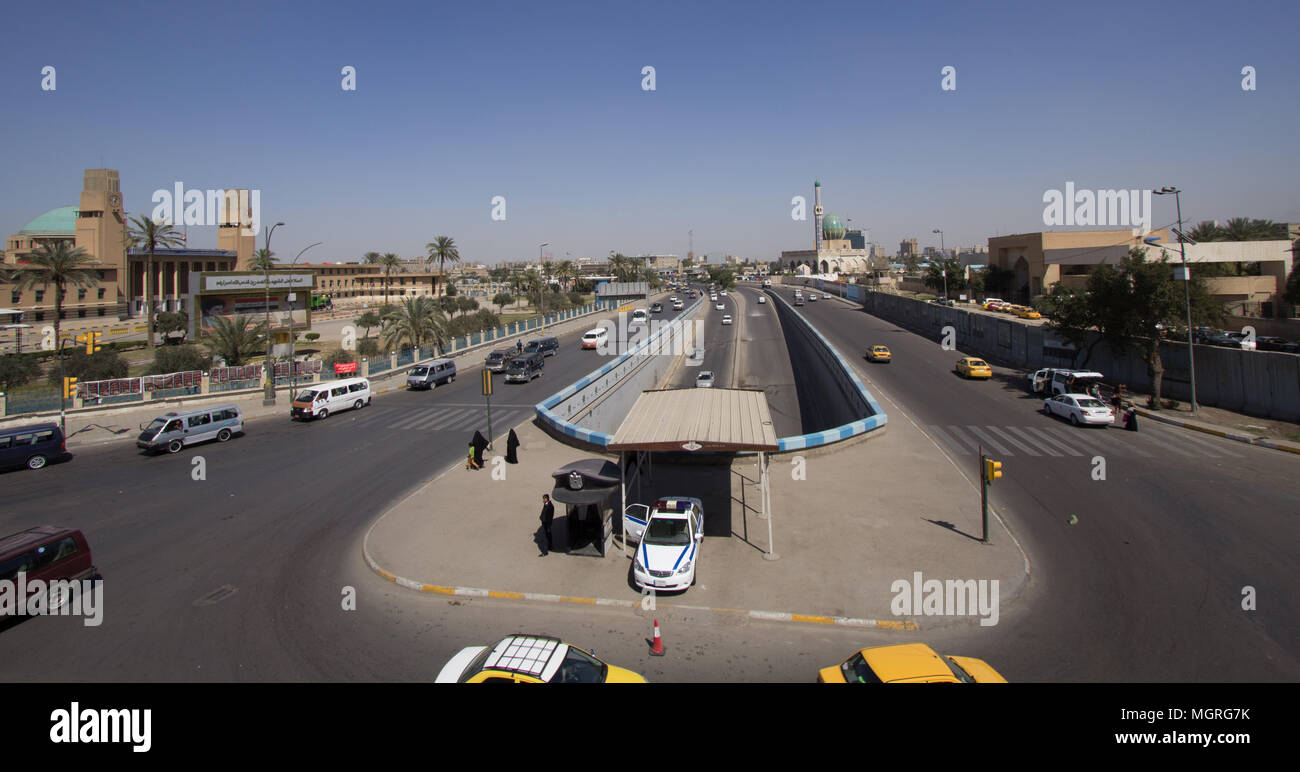 photo of the city of Baghdad, and shows where residential complexes and ...