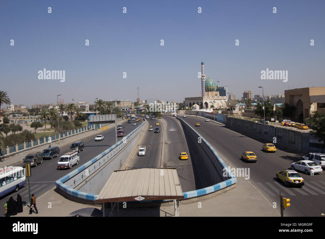 photo of the city of Baghdad, and shows where residential complexes and ...