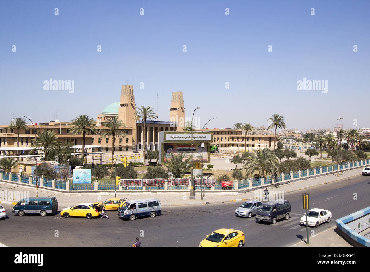 photo of the city of Baghdad, and shows where residential complexes and ...