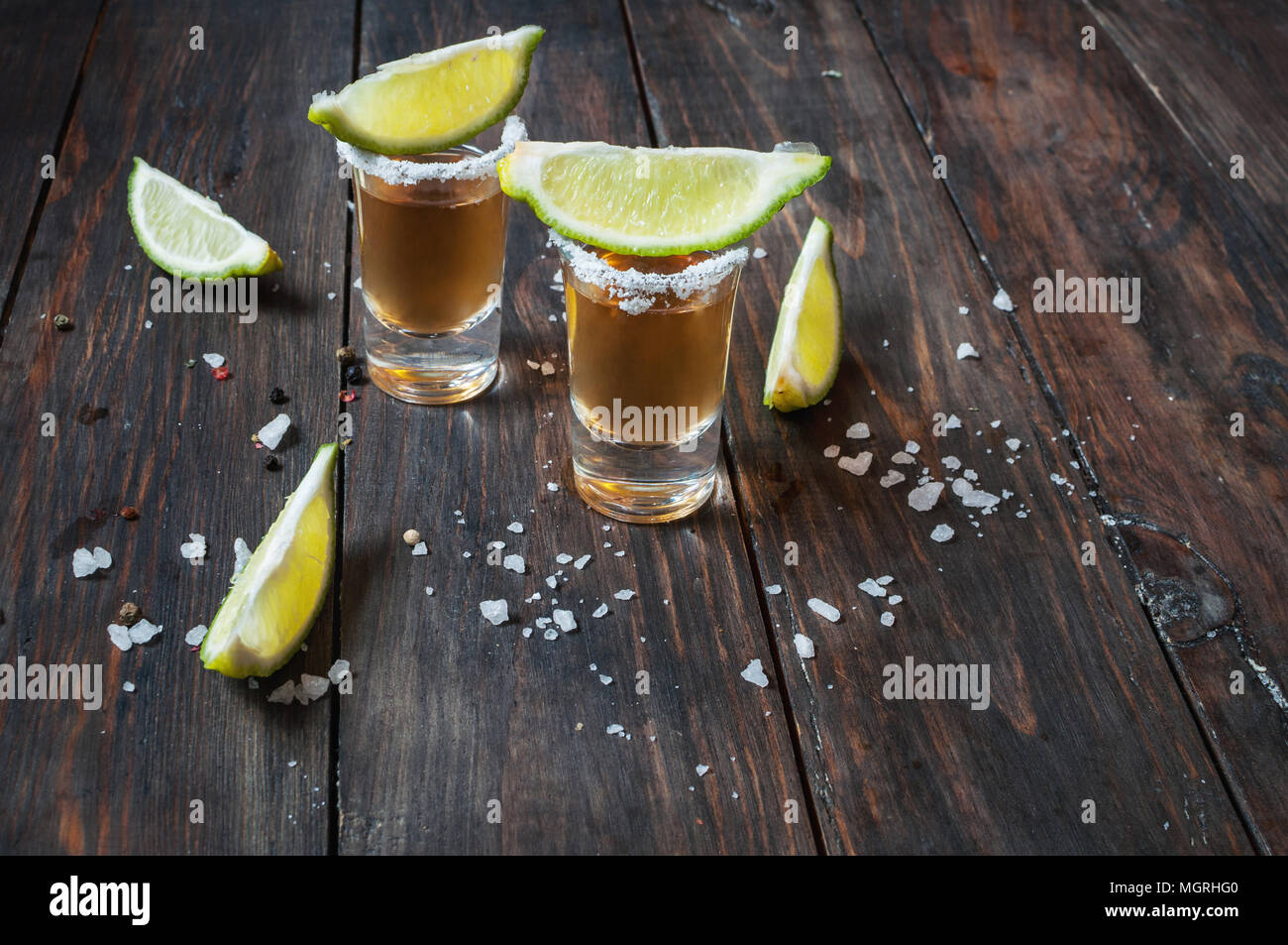 Gold tequila salt lime hi-res stock photography and images - Alamy
