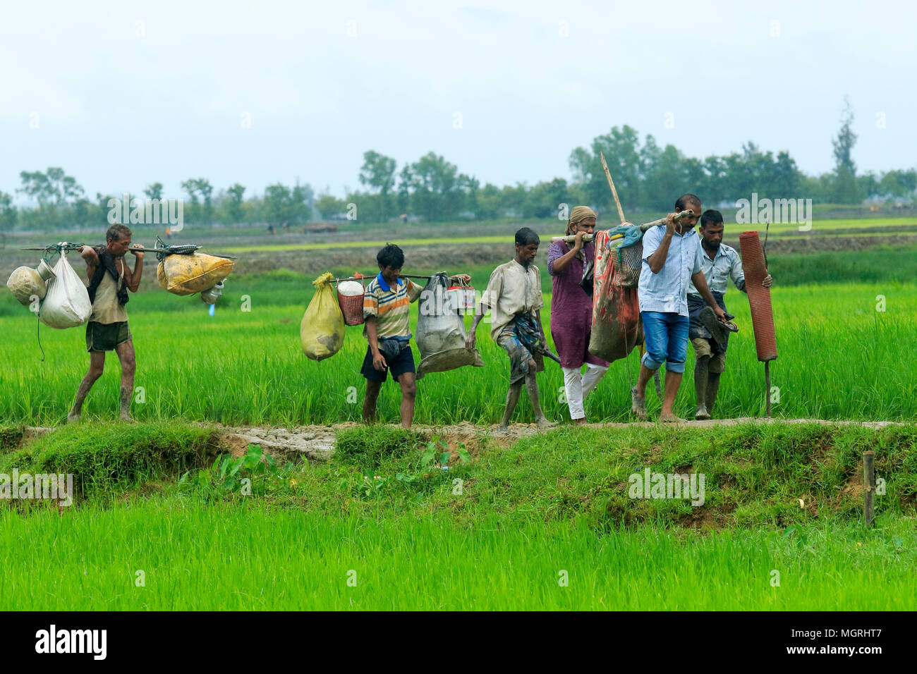 Rohingya refugees entered Bangladesh through border points in Ukhia ...