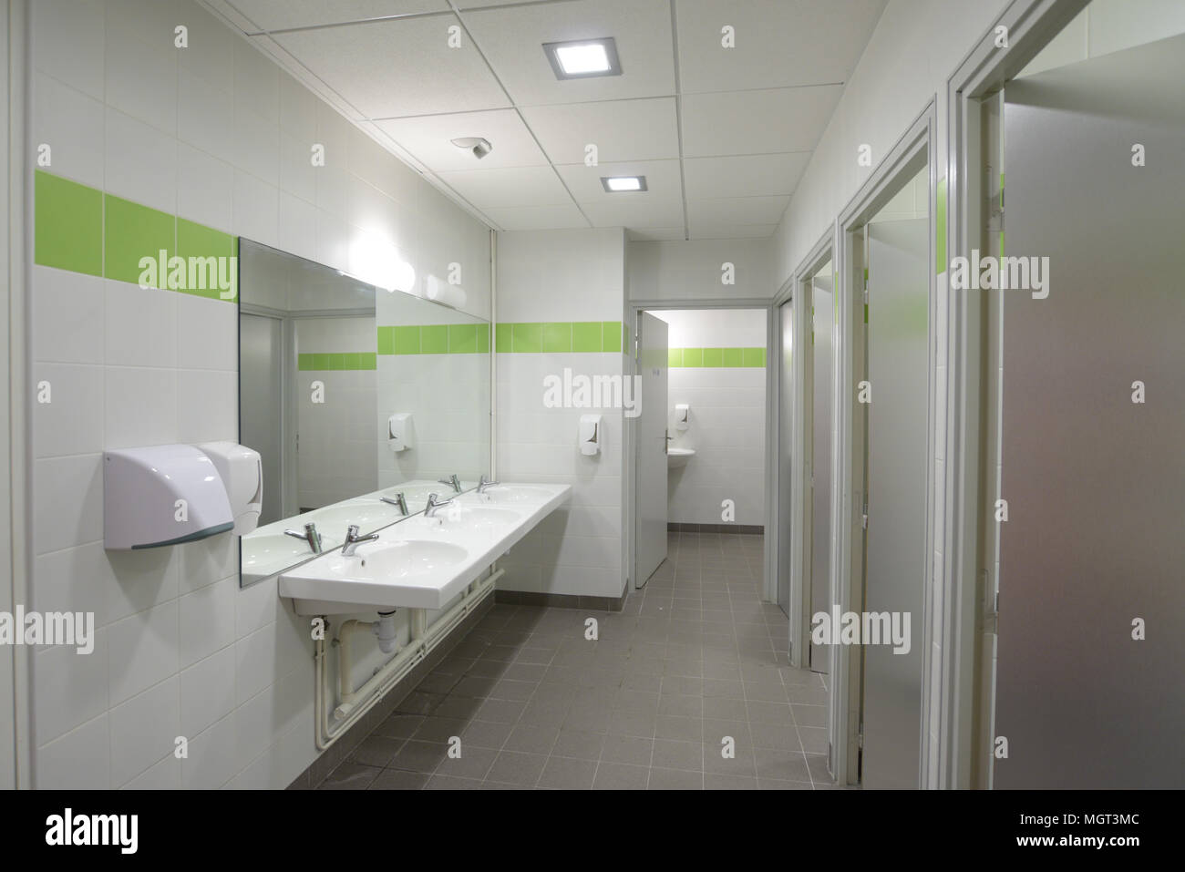 Interior of a public toilet Stock Photo - Alamy
