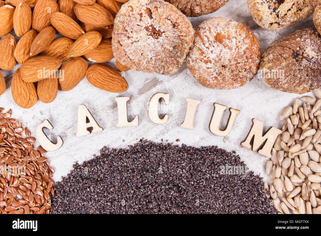 Natural ingredients or products as source calcium, vitamins, minerals ...