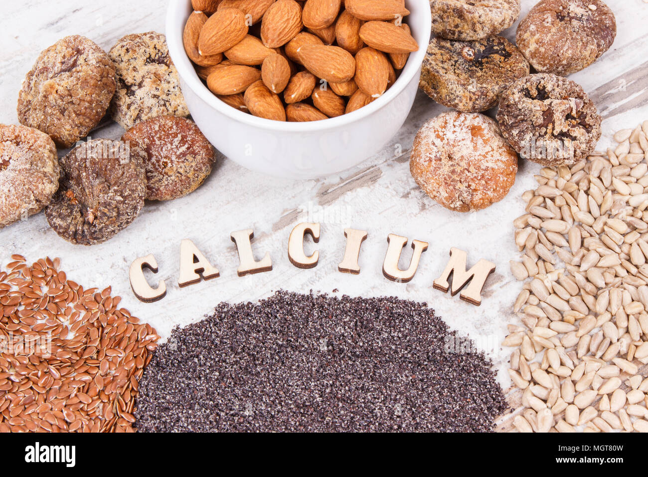 Ingredients or products containing calcium and dietary fiber, natural ...