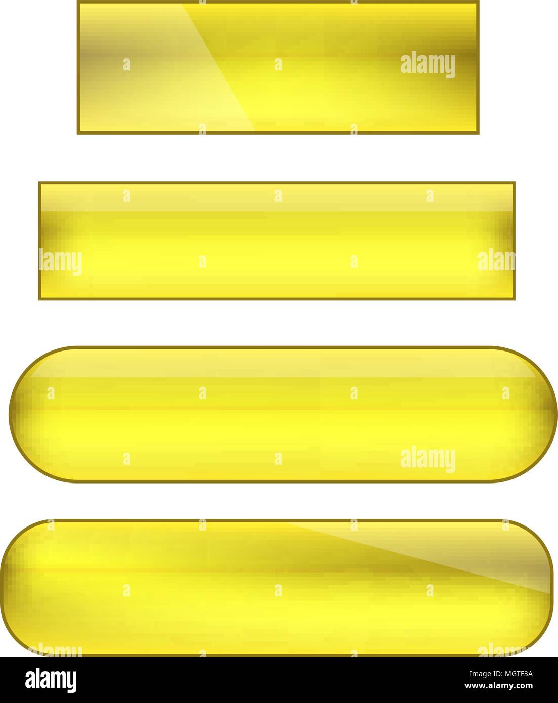 vector web buttons set - yellow Stock Vector Image & Art - Alamy