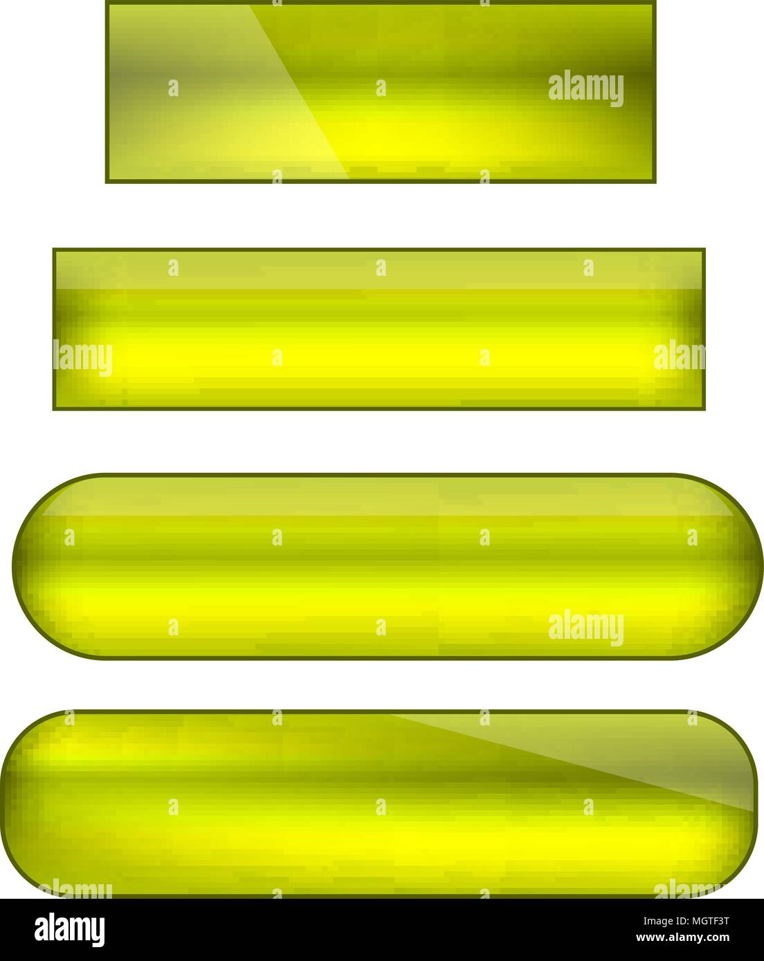 vector web buttons set - green and yellow Stock Vector Image & Art - Alamy