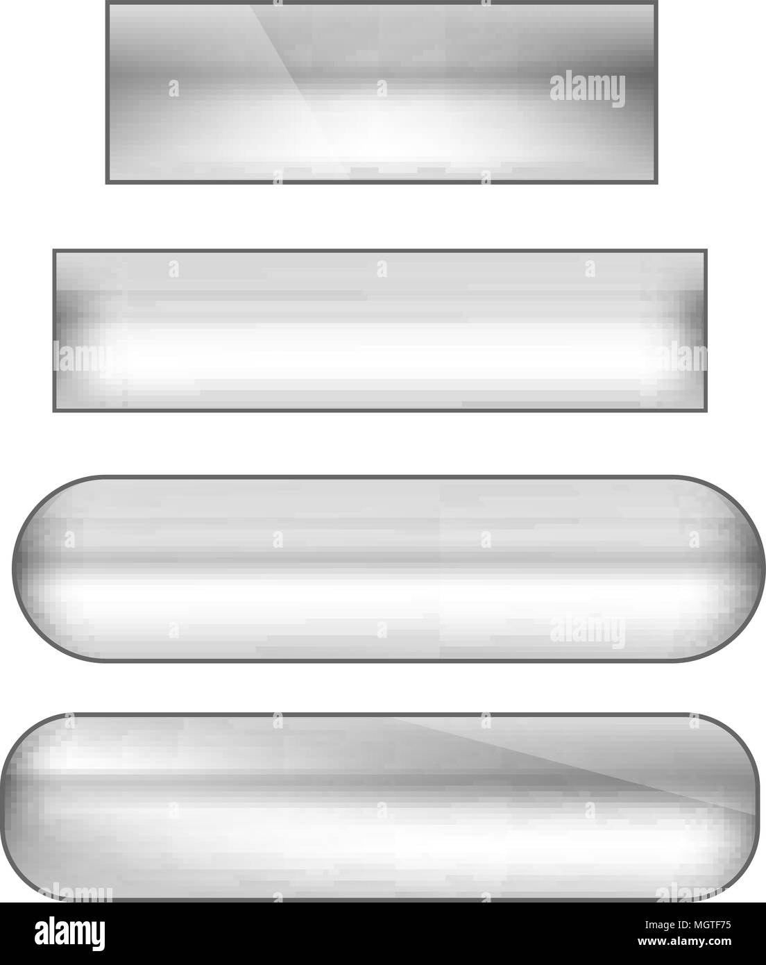 vector web buttons set - silver Stock Vector Image & Art - Alamy