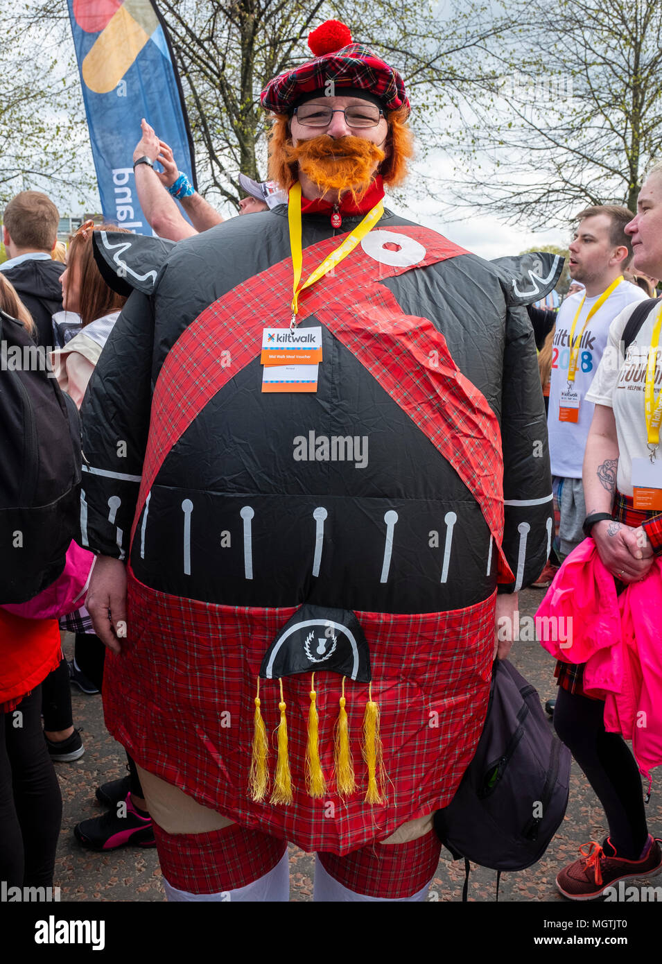 Glasgow, UK. 29 April, 2018. Start of Kiltwalk 2018 at Glasgow Green in ...