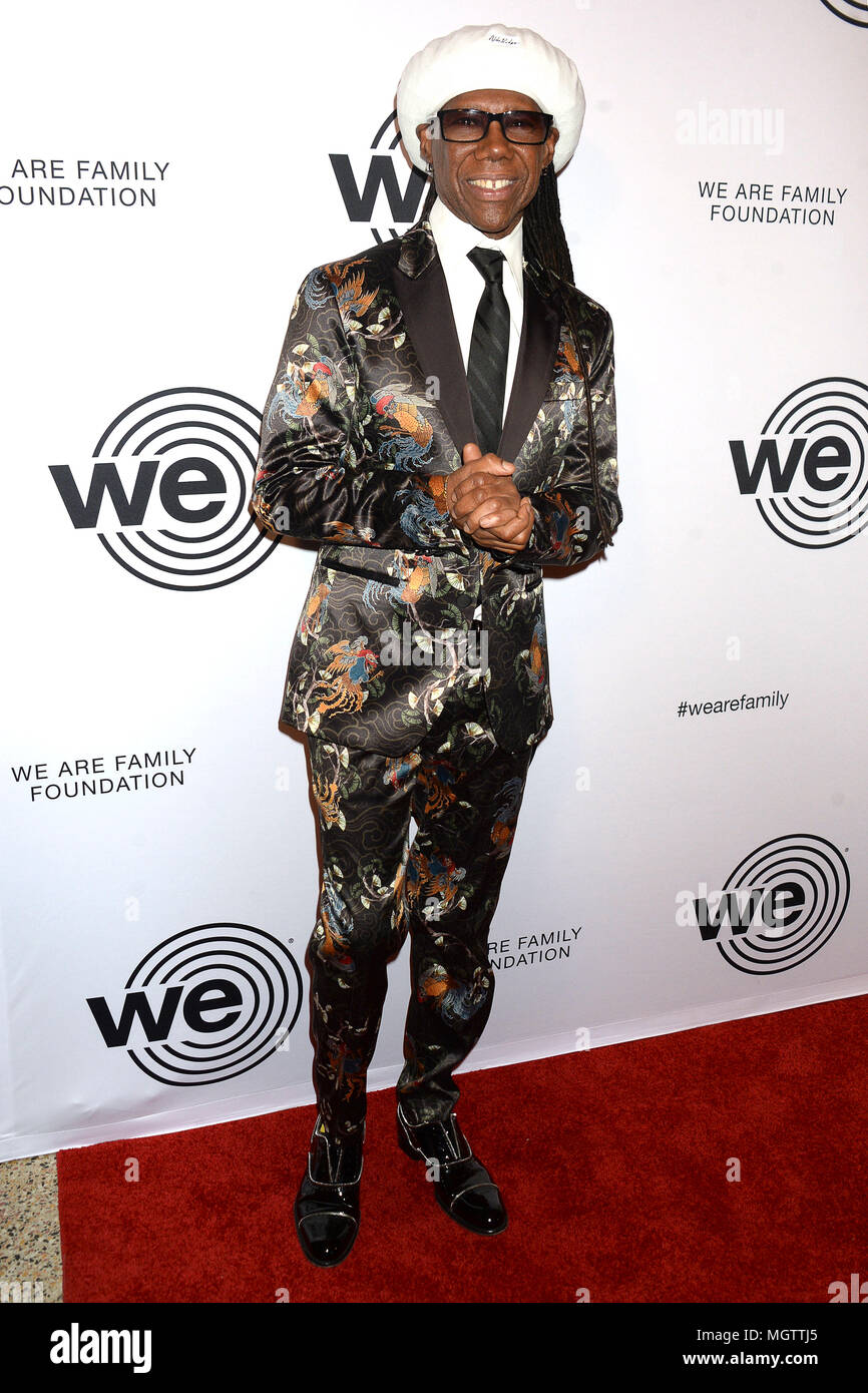 New York, USA. 27th Apr, 2018. Nile Rodgers at the We Are Family ...