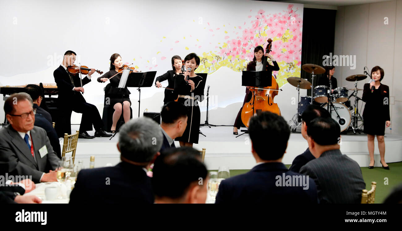 Samjiyon Band, Apr 27, 2018 : Members of the Samjiyon Band, a North ...