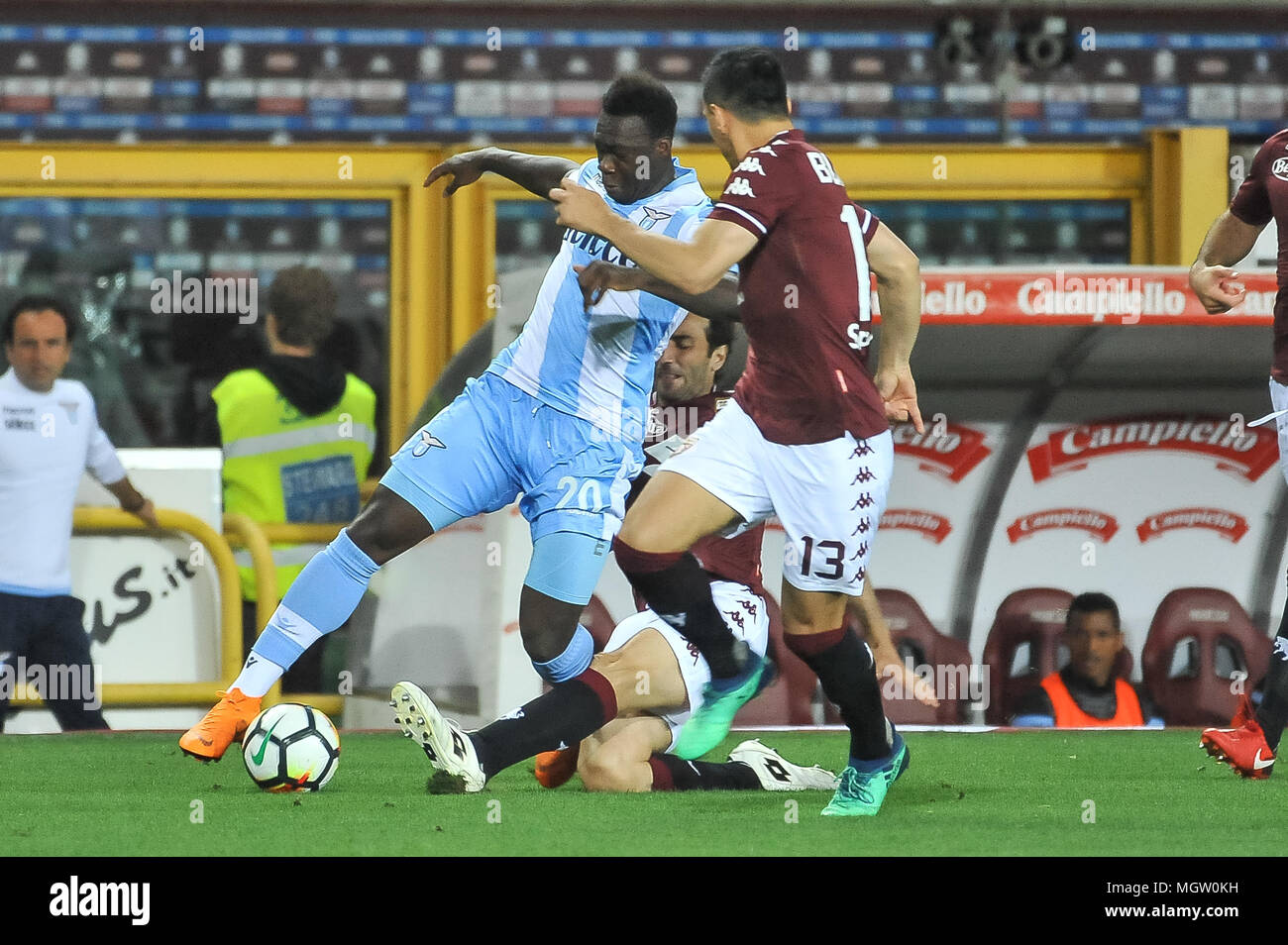 Turin, Italy. 29th Apr, 2018. Felipe CAICEDO (SS Lazio) during the ...