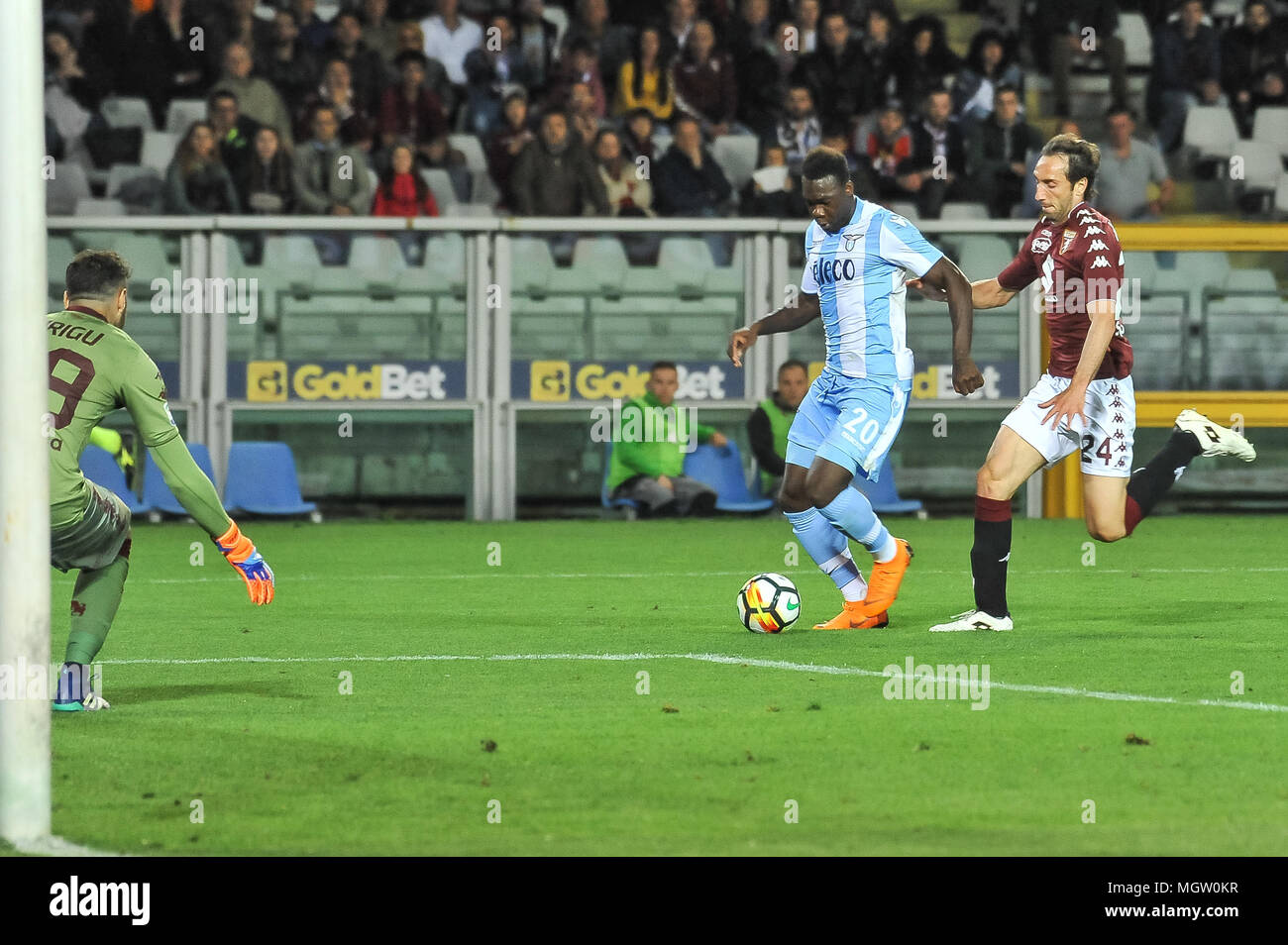 Turin, Italy. 29th Apr, 2018. Felipe CAICEDO (SS Lazio) during the ...