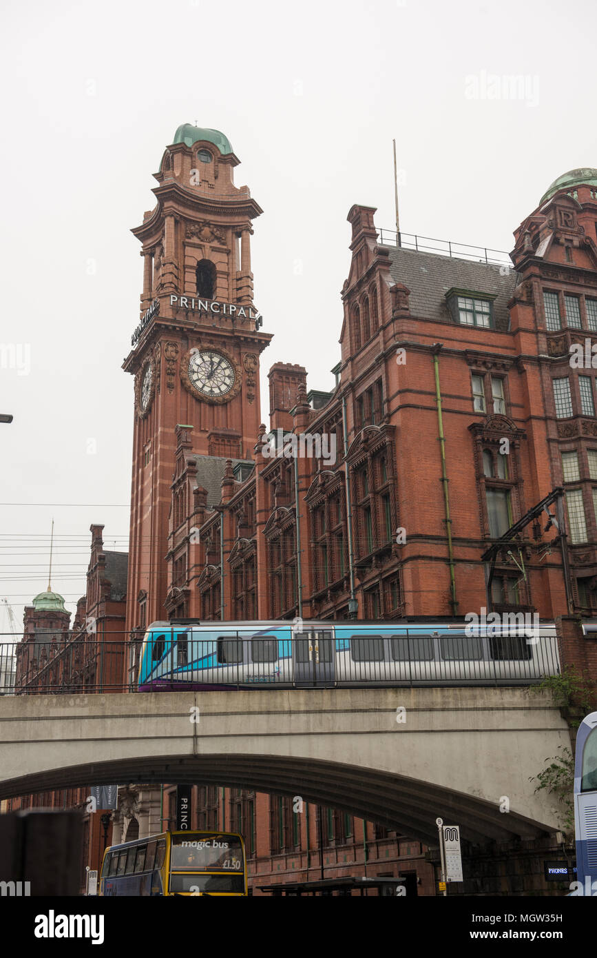 Clock tower of the Principal Manchester hotel, formerly the Refuge ...