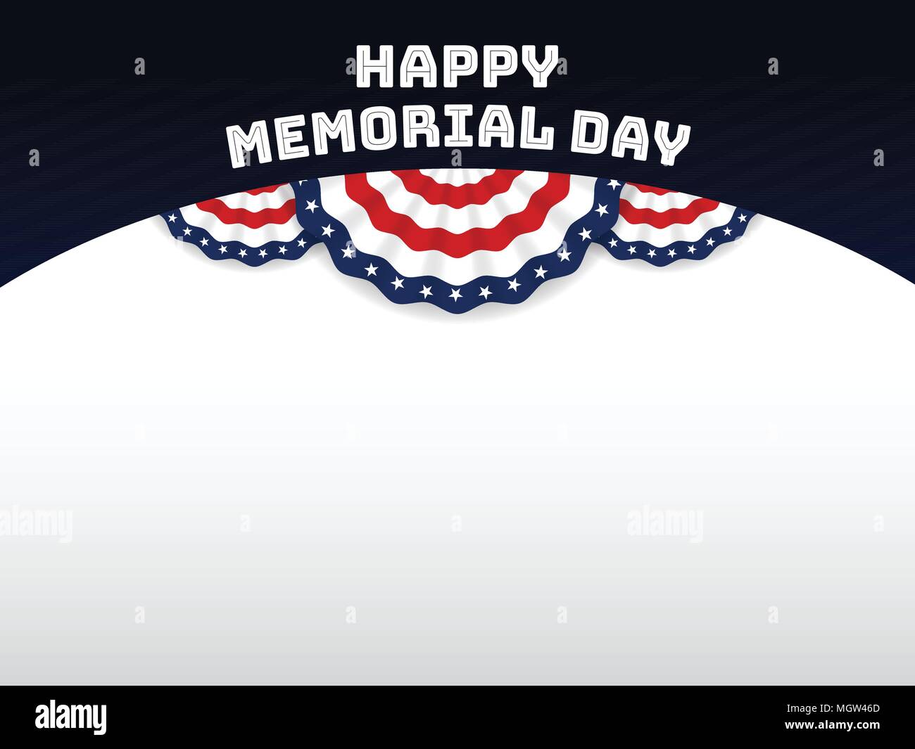 Happy Memorial Day Background. USA Flag Banner with Copy Space. Vector ...
