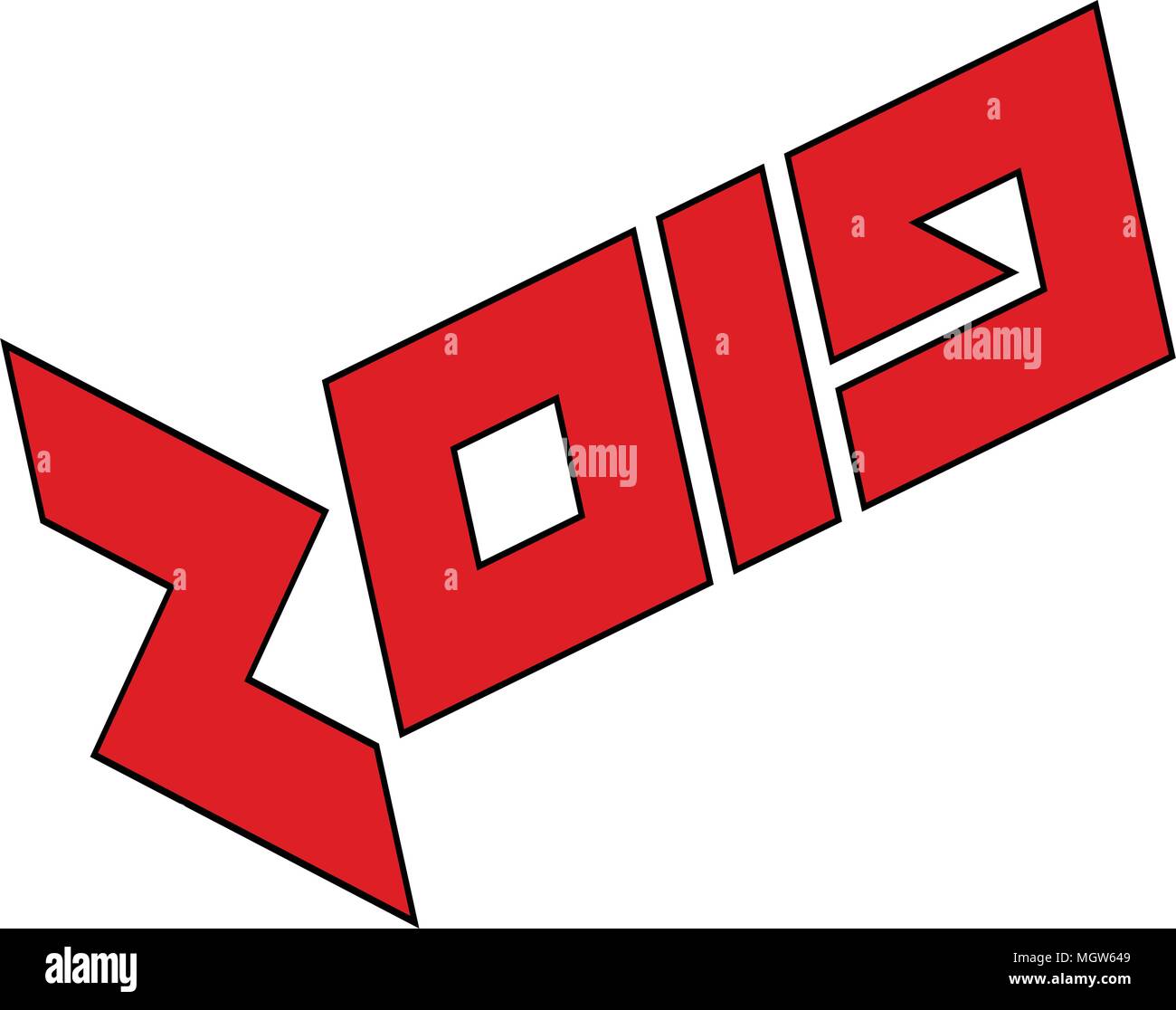 Happy 2019 text sign illustration Stock Vector Image & Art - Alamy