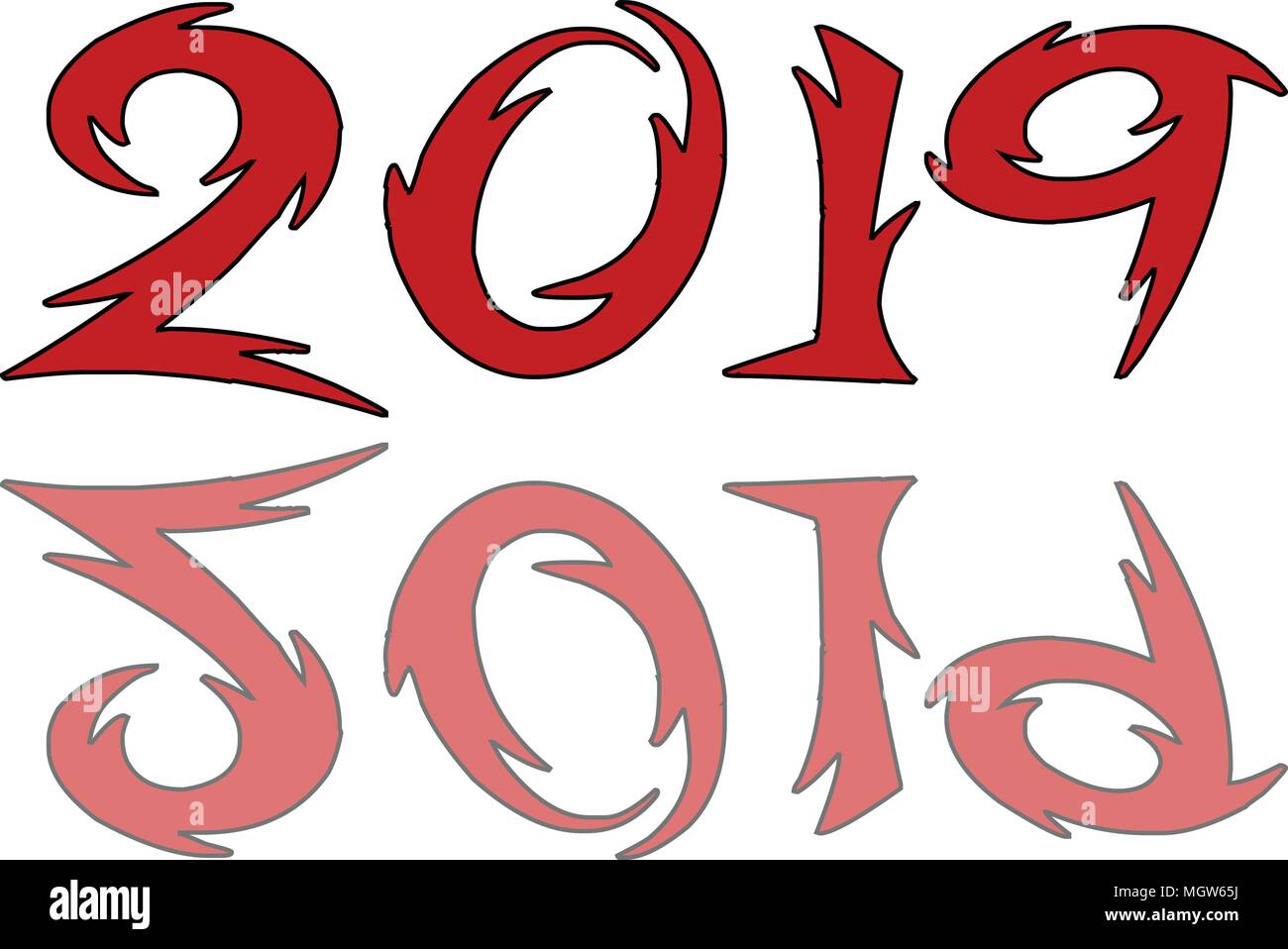 2019 text Stock Vector Images - Alamy