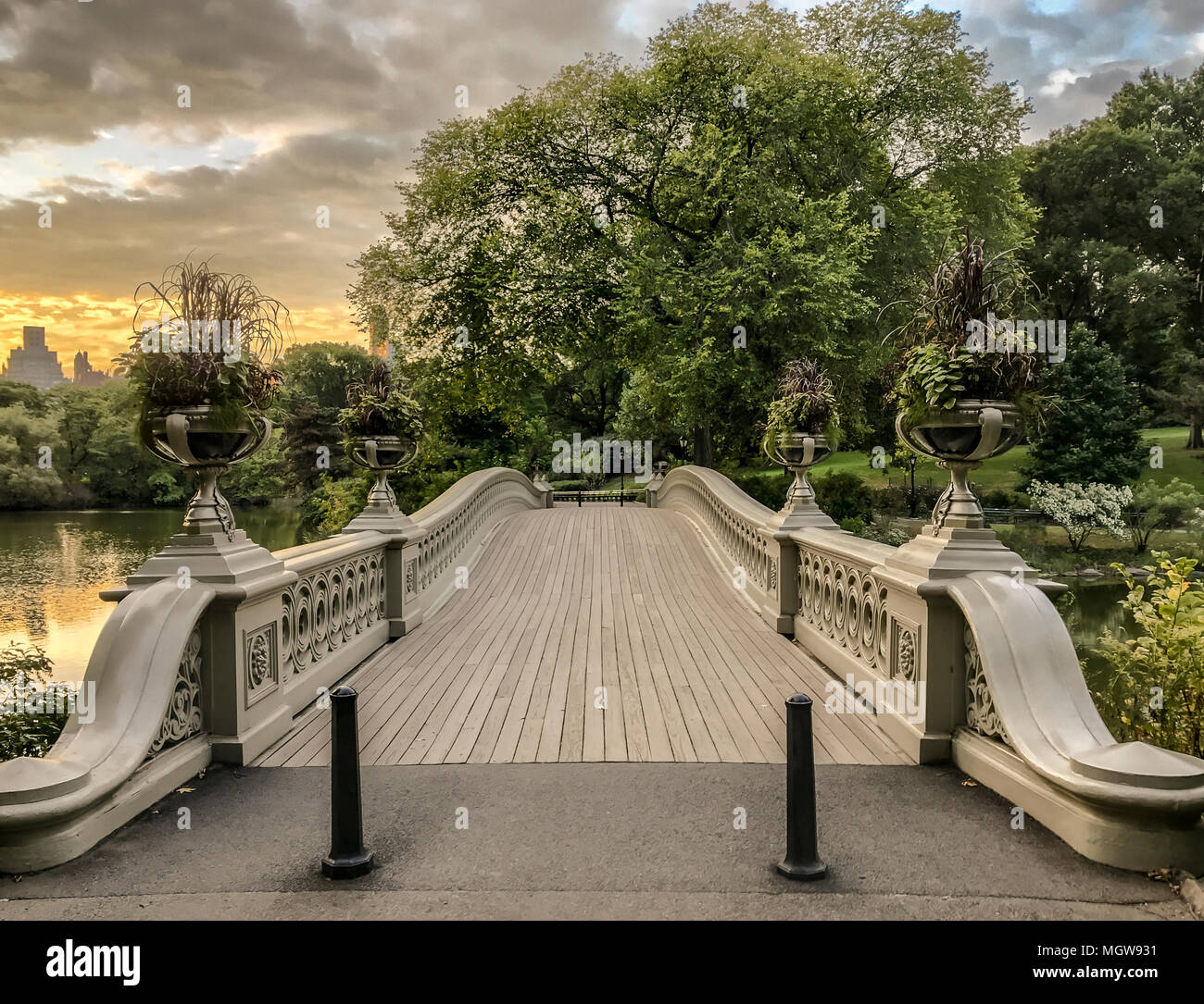 The Bow Bridge is a cast iron bridge located in Central Park, New York ...