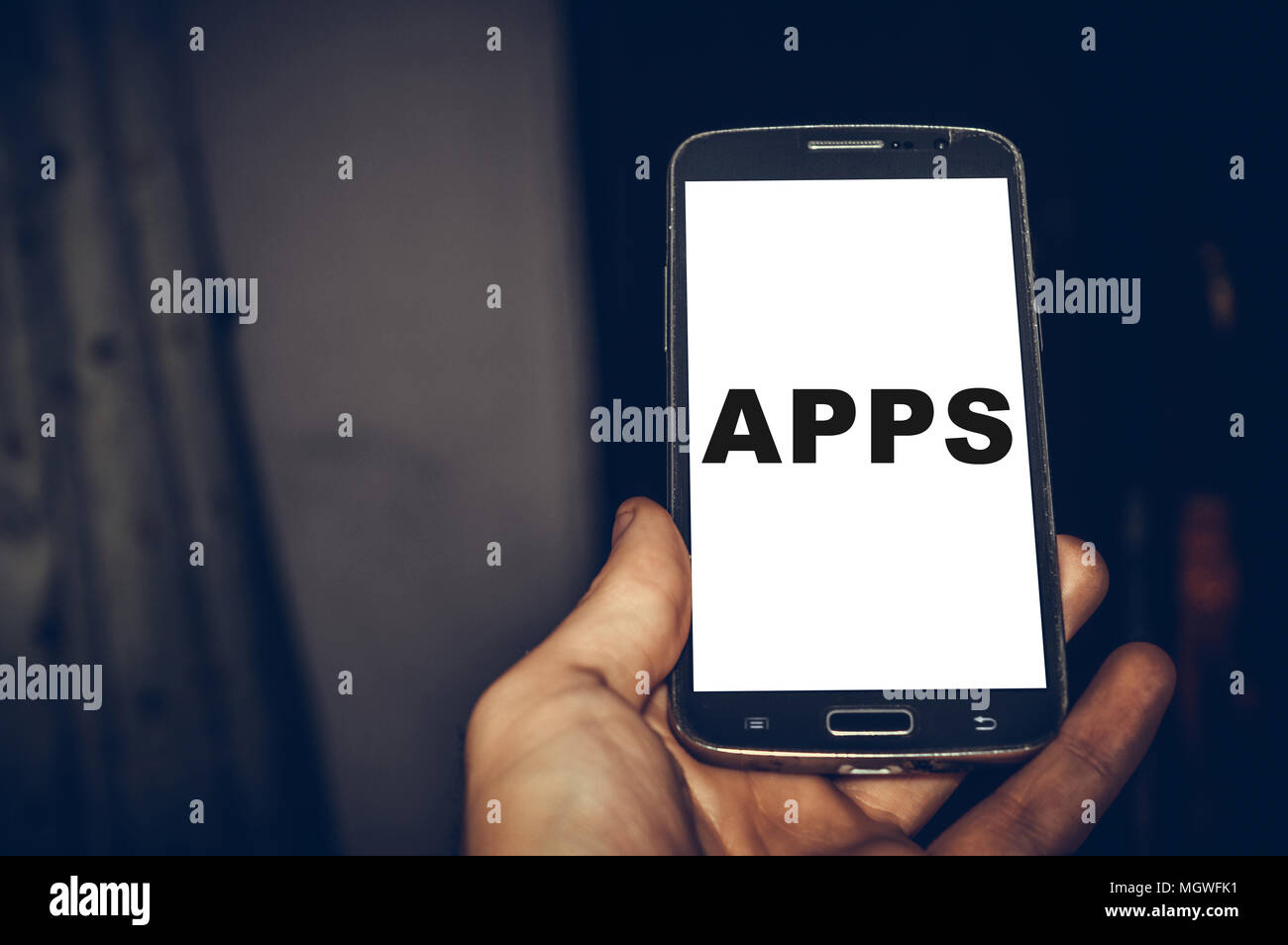 Word app concept written hi-res stock photography and images - Alamy