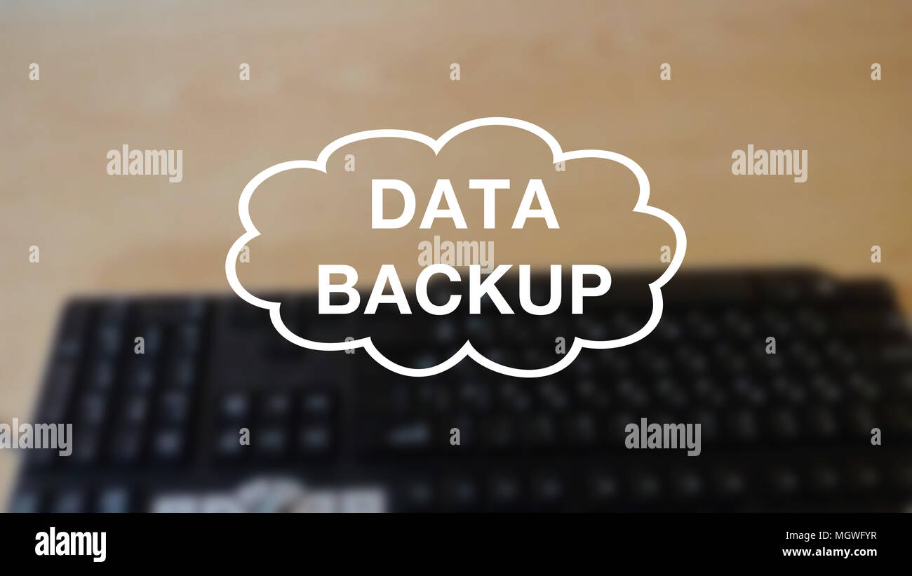 Data backup word with blurring business background Stock Photo - Alamy