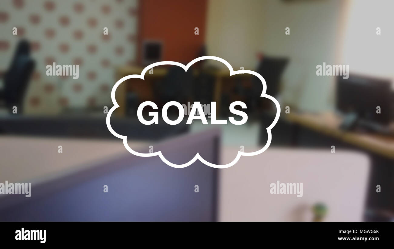 Goals word with blurring business background Stock Photo - Alamy