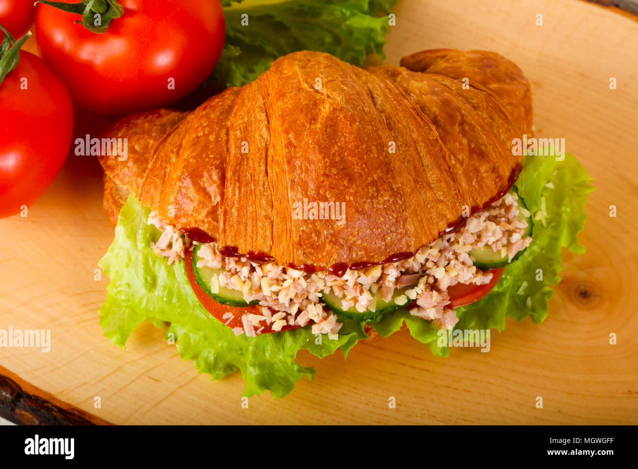 Croissant with minced meat Stock Photo - Alamy