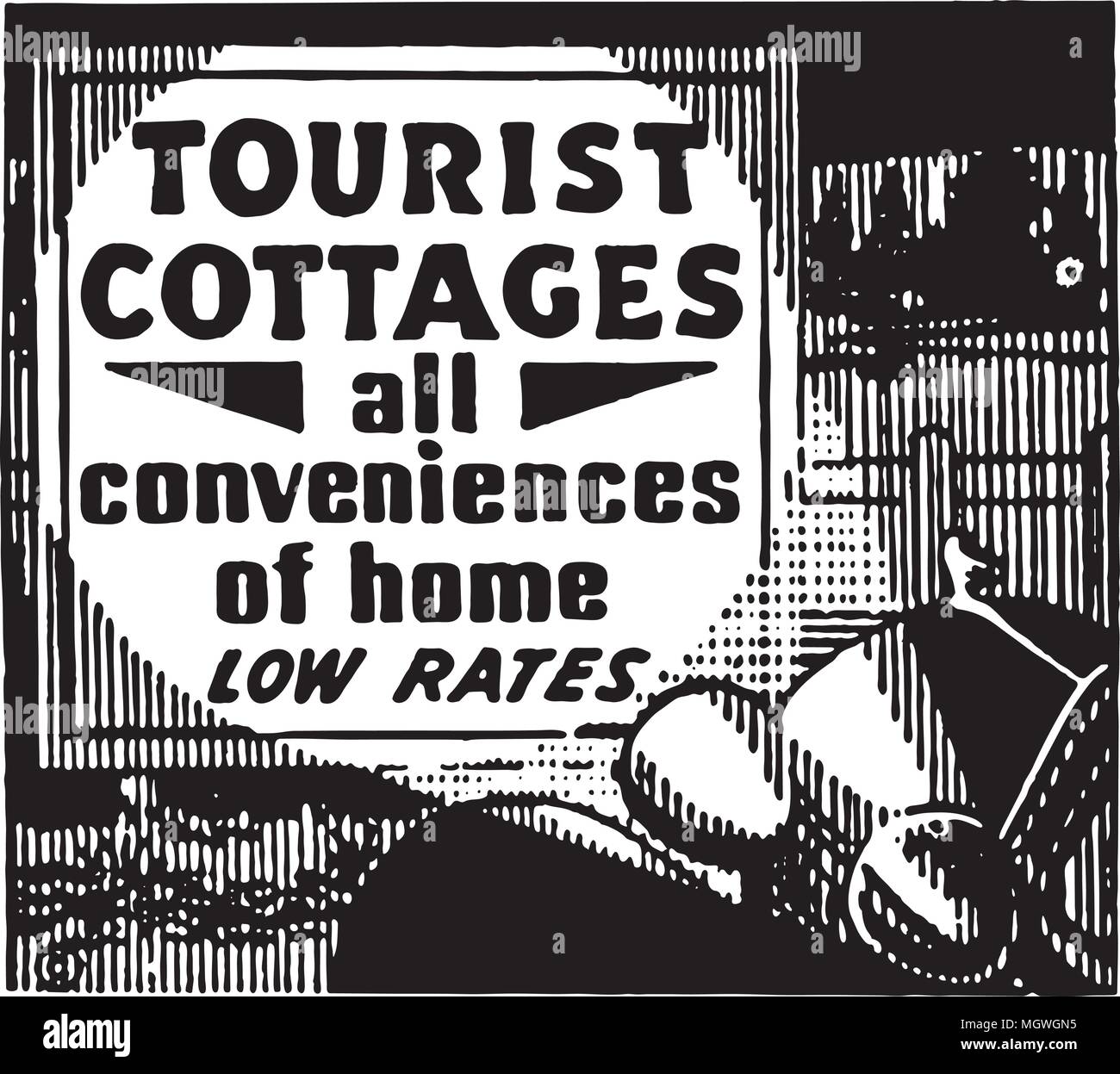 City cottages Stock Vector Images - Alamy