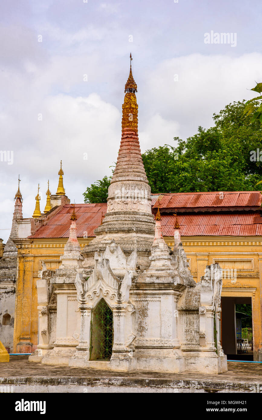 Shwezigon Pagoda, Bagan Archaeological Zone, Burma. One of the main ...