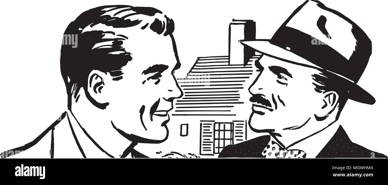 Two Men Talking Stock Vector Images - Alamy