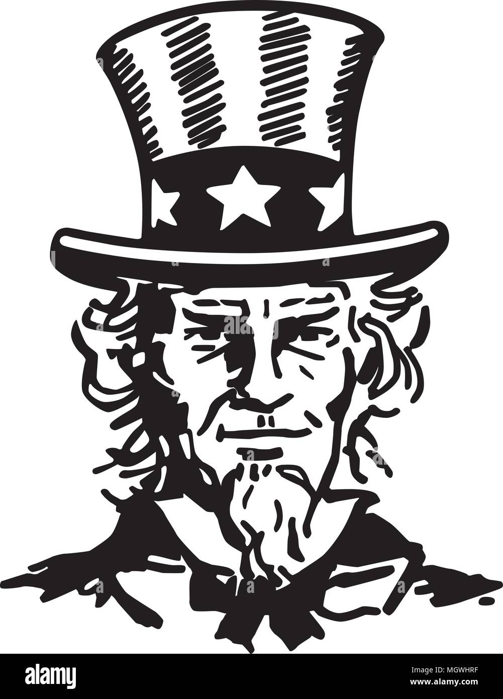 Vintage uncle sam Stock Vector Images - Alamy