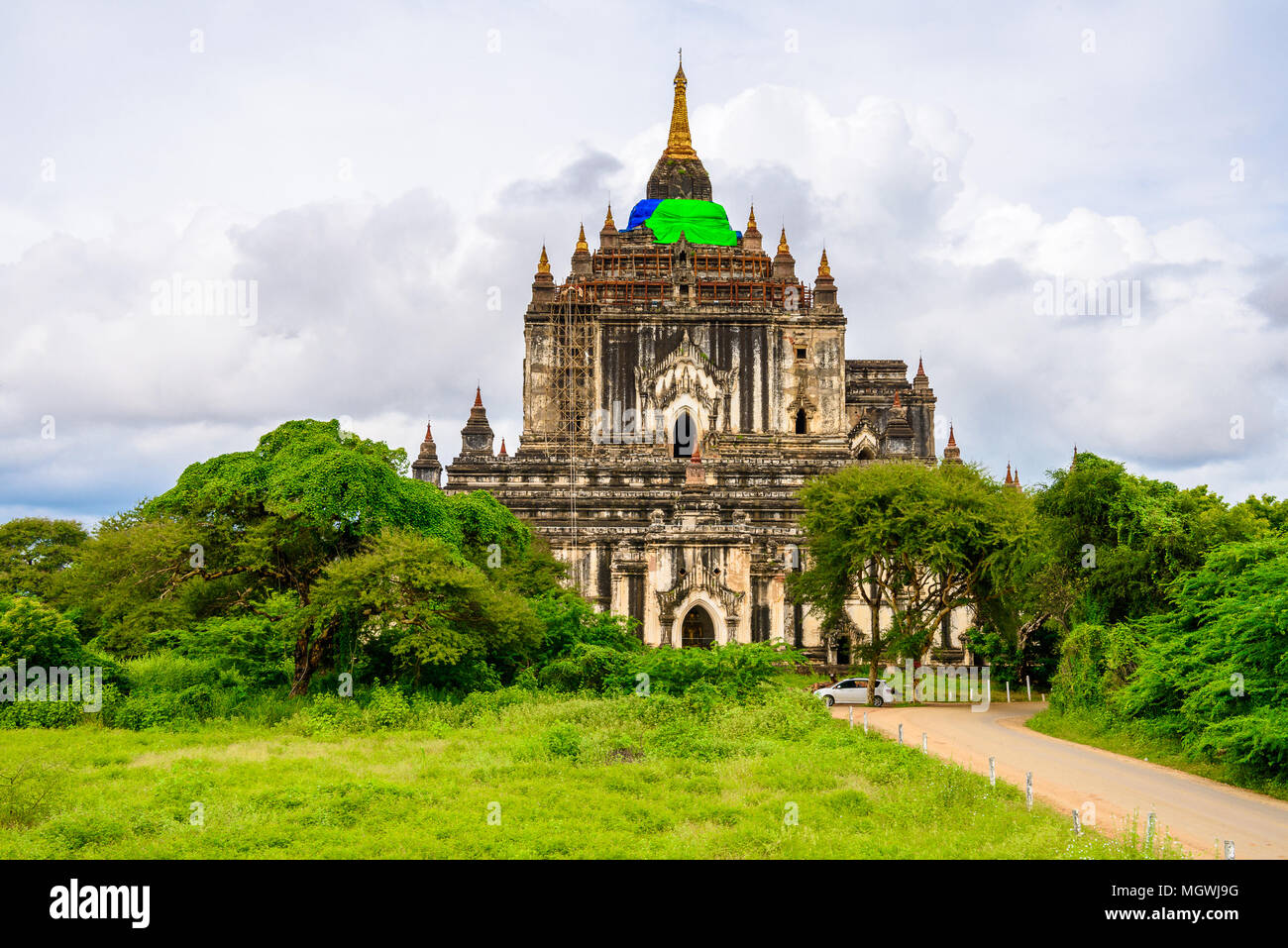 Thatbyinnyu Temple, Bagan Archaeological Zone, Burma. One of the main ...