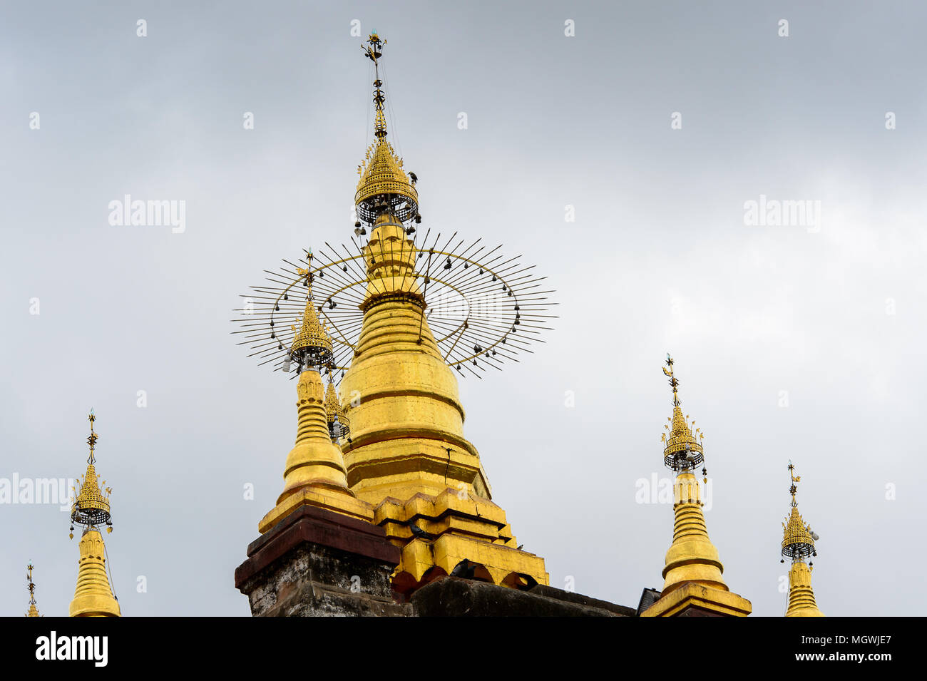 Manuha Temple, Bagan Archaeological Zone, Burma. One of the main sites ...