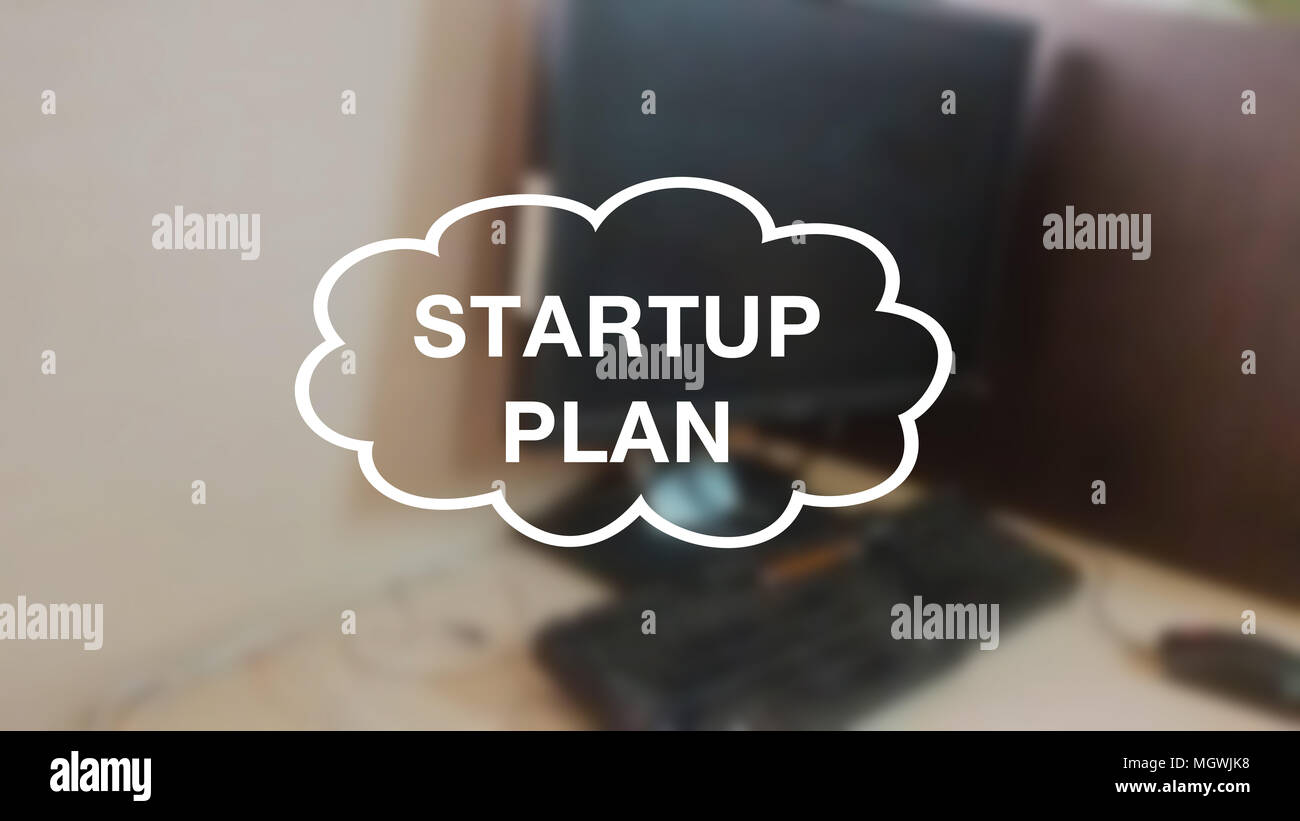 Startup plan word with blurring business background Stock Photo - Alamy