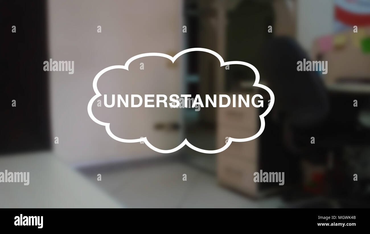Understanding word with blurring business background Stock Photo - Alamy