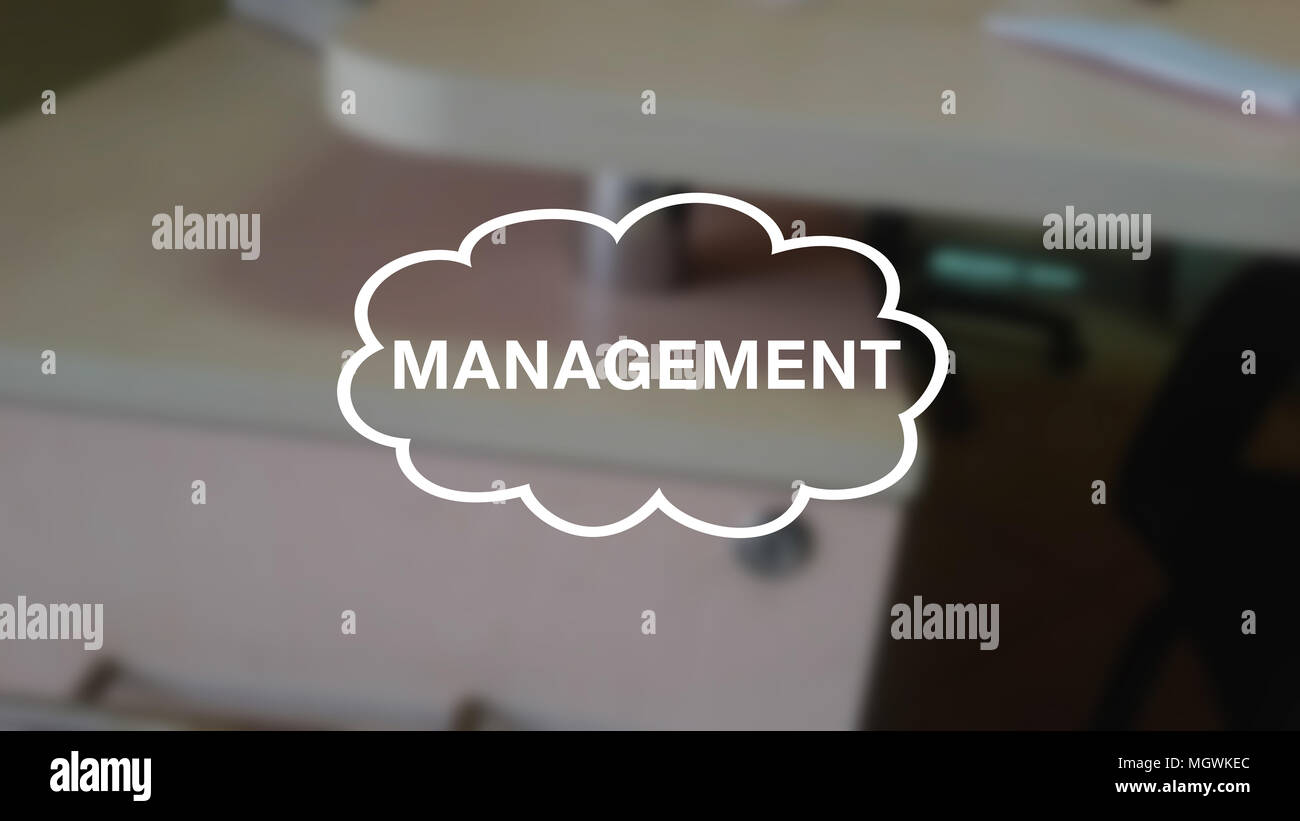 Management word with blurring business background Stock Photo - Alamy