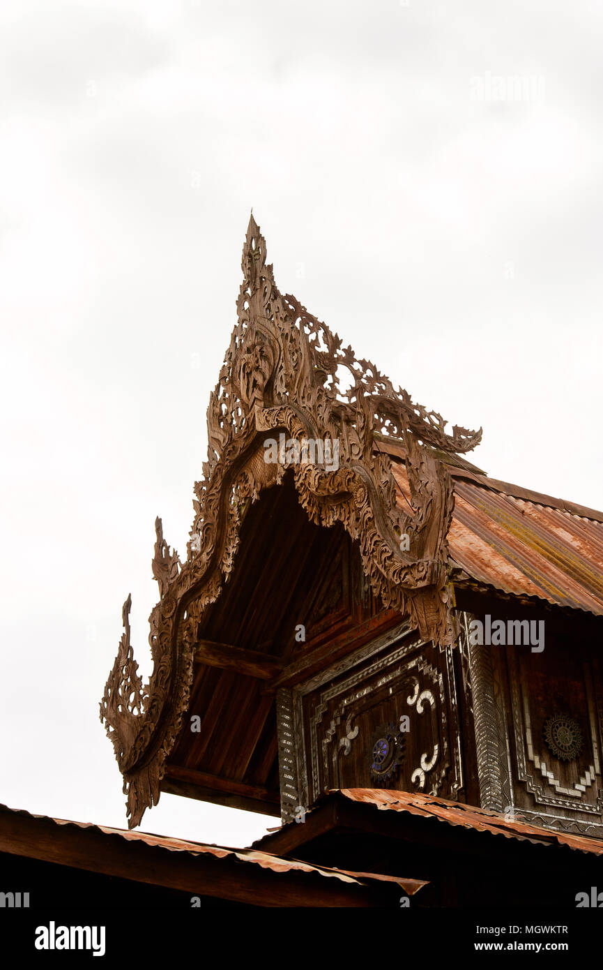 Shwe Yan Pyay Monastery in Nyaungshwe township, Myanmar Stock Photo - Alamy