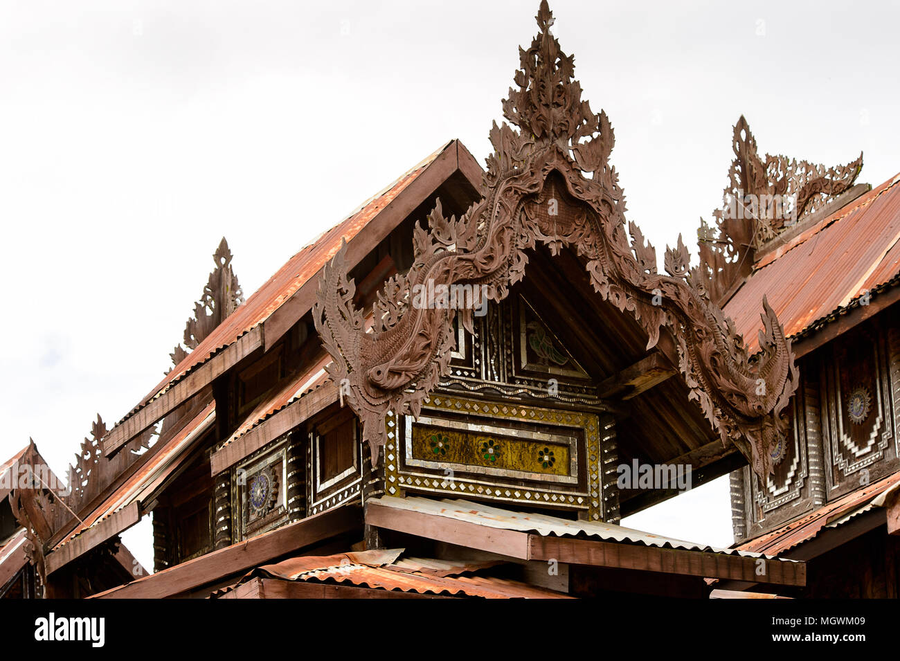 Shwe Yan Pyay Monastery in Nyaungshwe township, Myanmar Stock Photo - Alamy