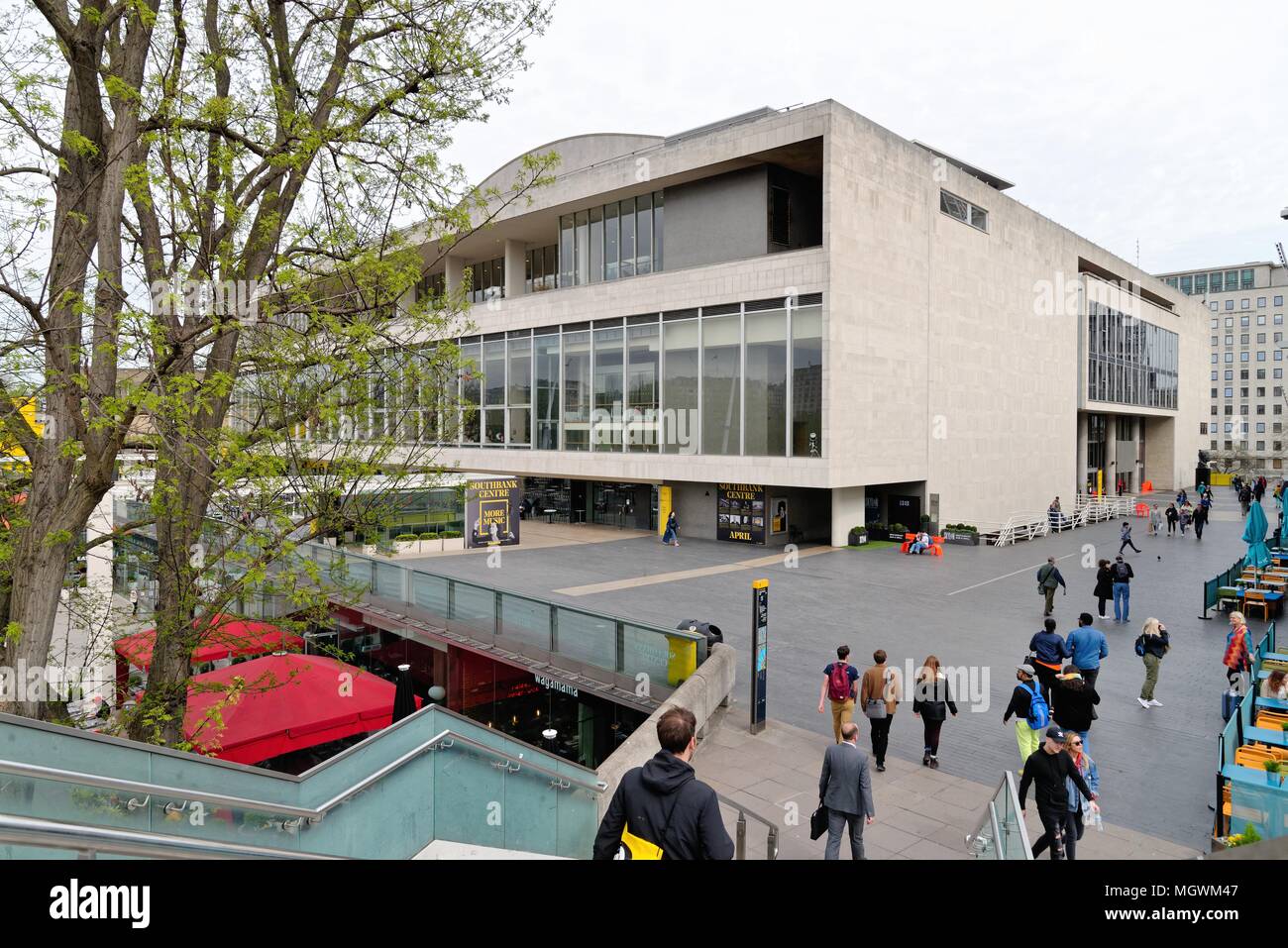 Exterior of the Royal Festival Hall on the South Bank at Waterloo ...
