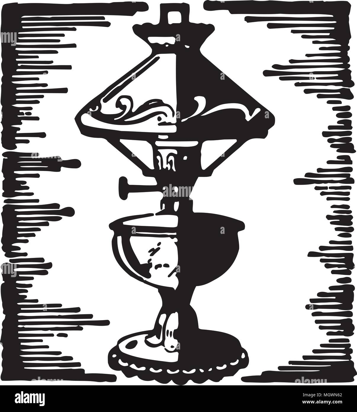 Vintage retro lamp burning candles hi-res stock photography and images ...