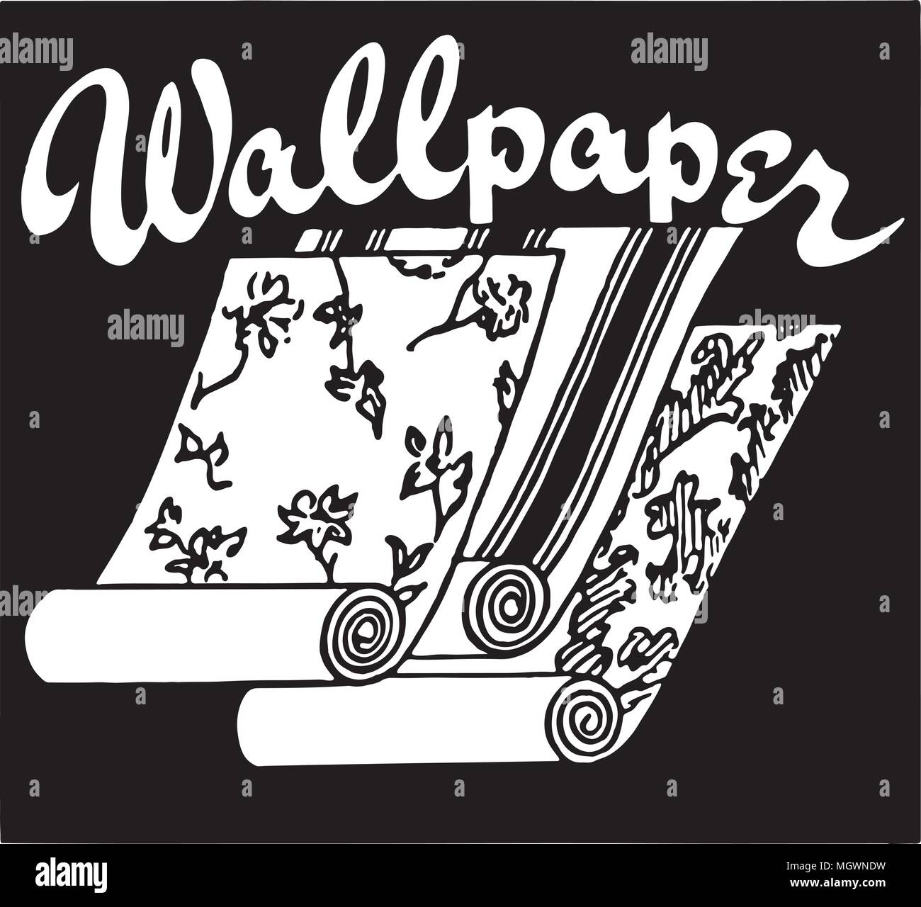 Wallpaper - Retro Ad Art Banner Stock Vector Image & Art - Alamy