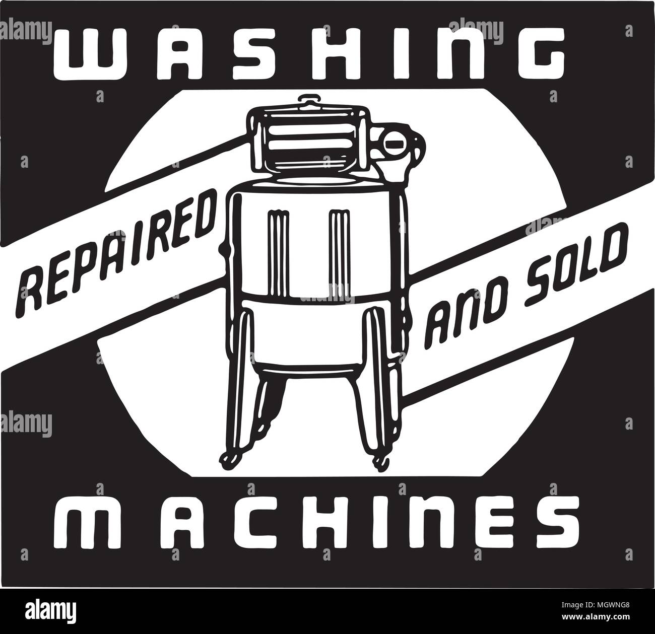 Washing clothes and 1950s Stock Vector Images - Alamy