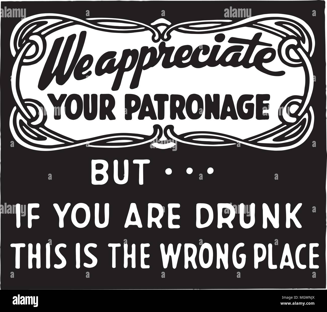 We Appreciate Your Patronage 2 - Retro Ad Art Banner Stock Vector Image ...