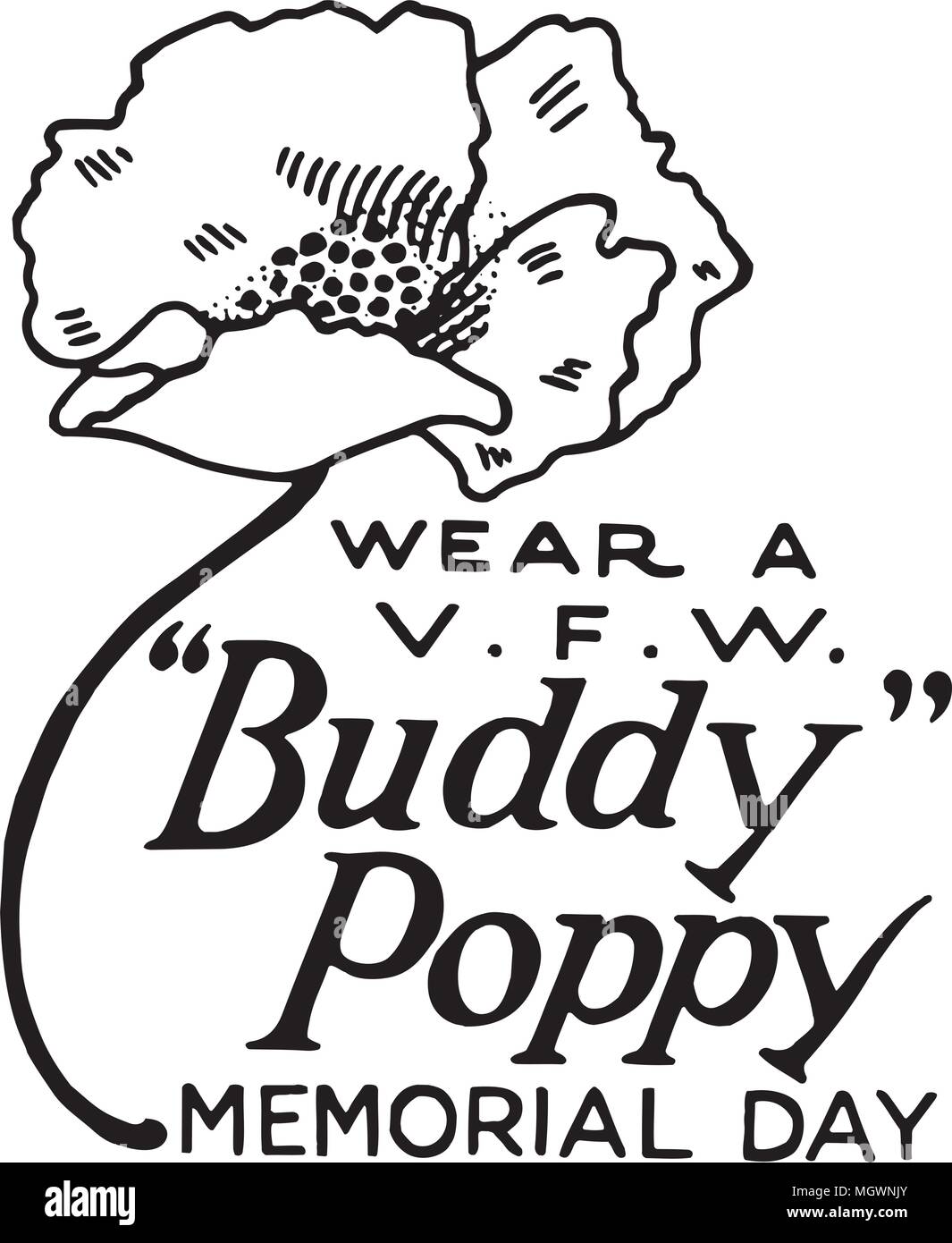 Buddy poppy Stock Vector Images - Alamy