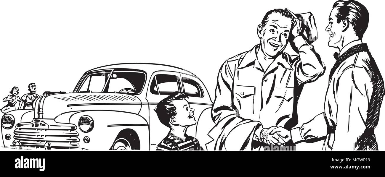 What A Mechanic! - Retro Clipart Illustration Stock Vector Image & Art ...