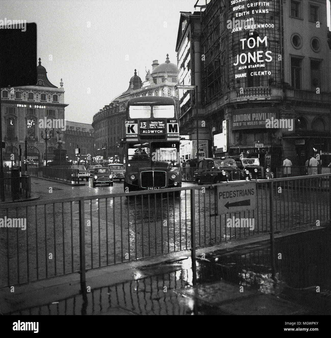 1963, historical picture, Piccadilly Circus, Westminster, London ...