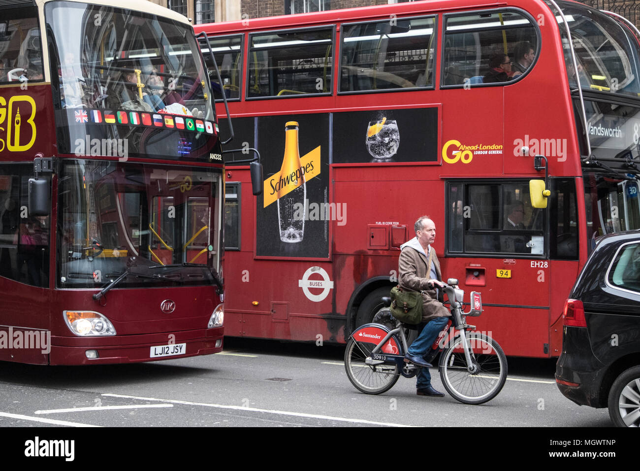 Danger bus red hi-res stock photography and images - Alamy