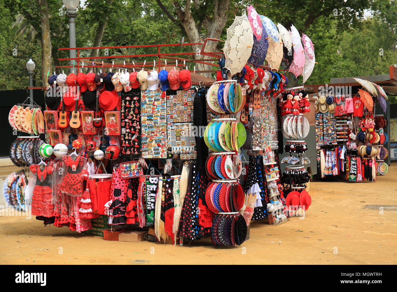 Souvenir stall, Seville, Spain, Europe Stock Photo - Alamy