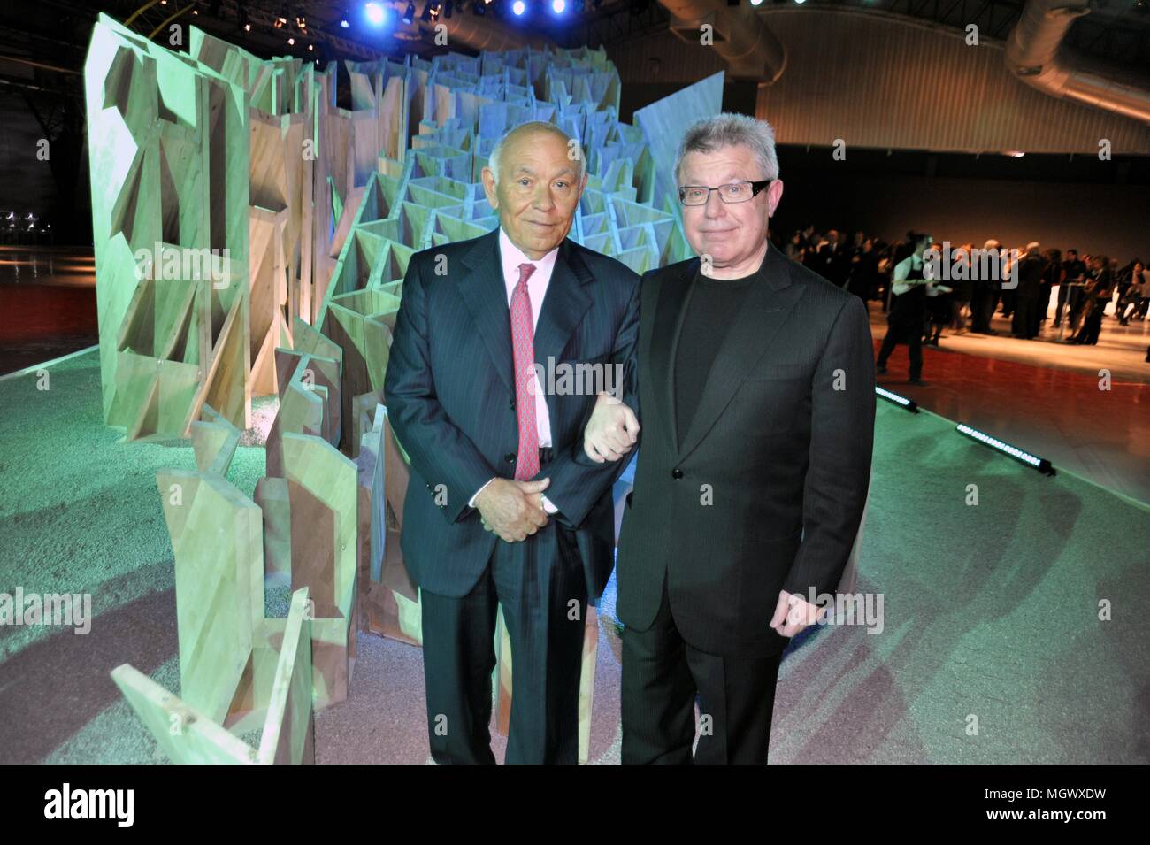 Milan (Italy), the house-builder Salvatore Ligresti with architect ...