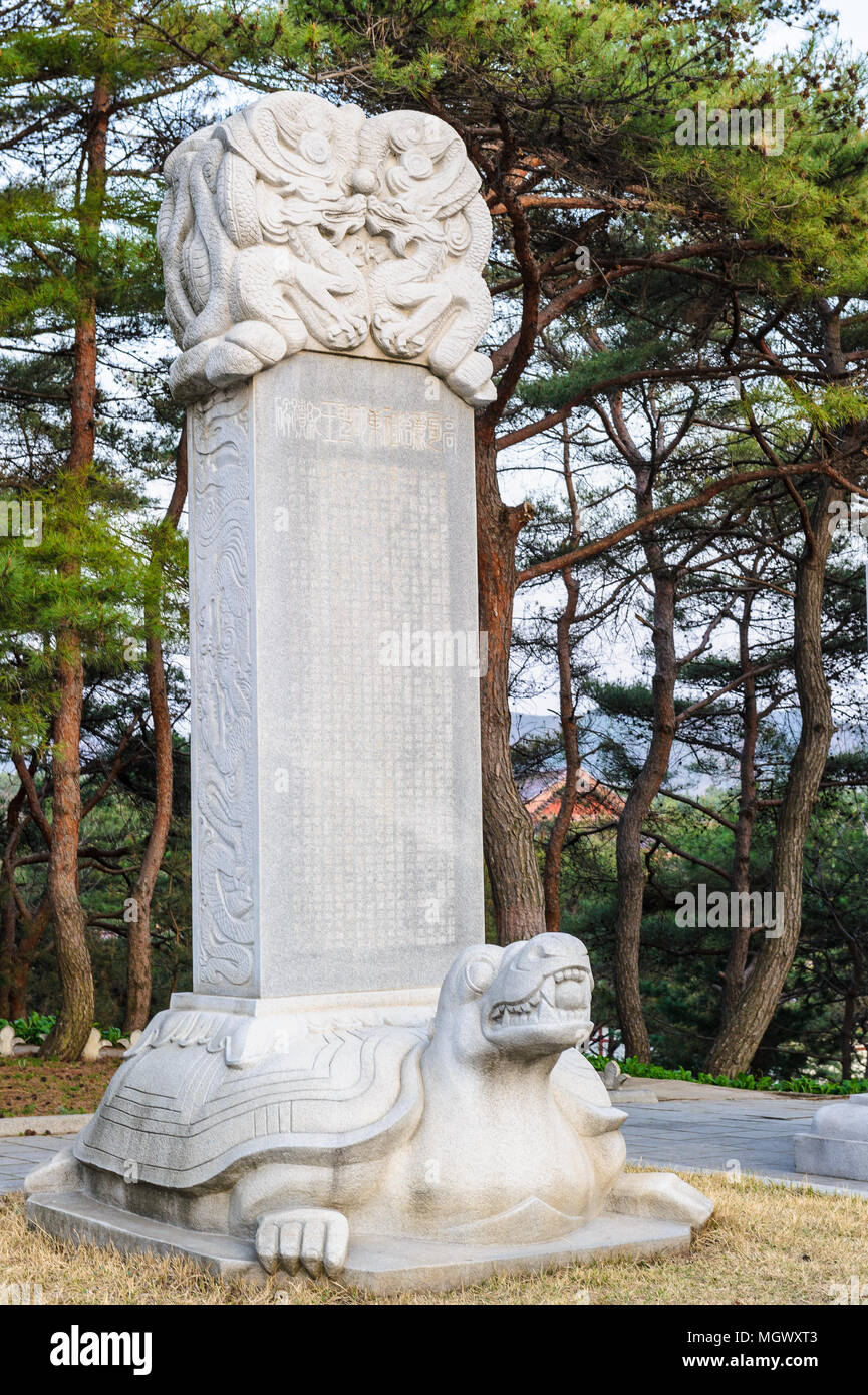 Statues on the Road to the tombs of Ancient Koguryo Kingdom, Pyongyang ...